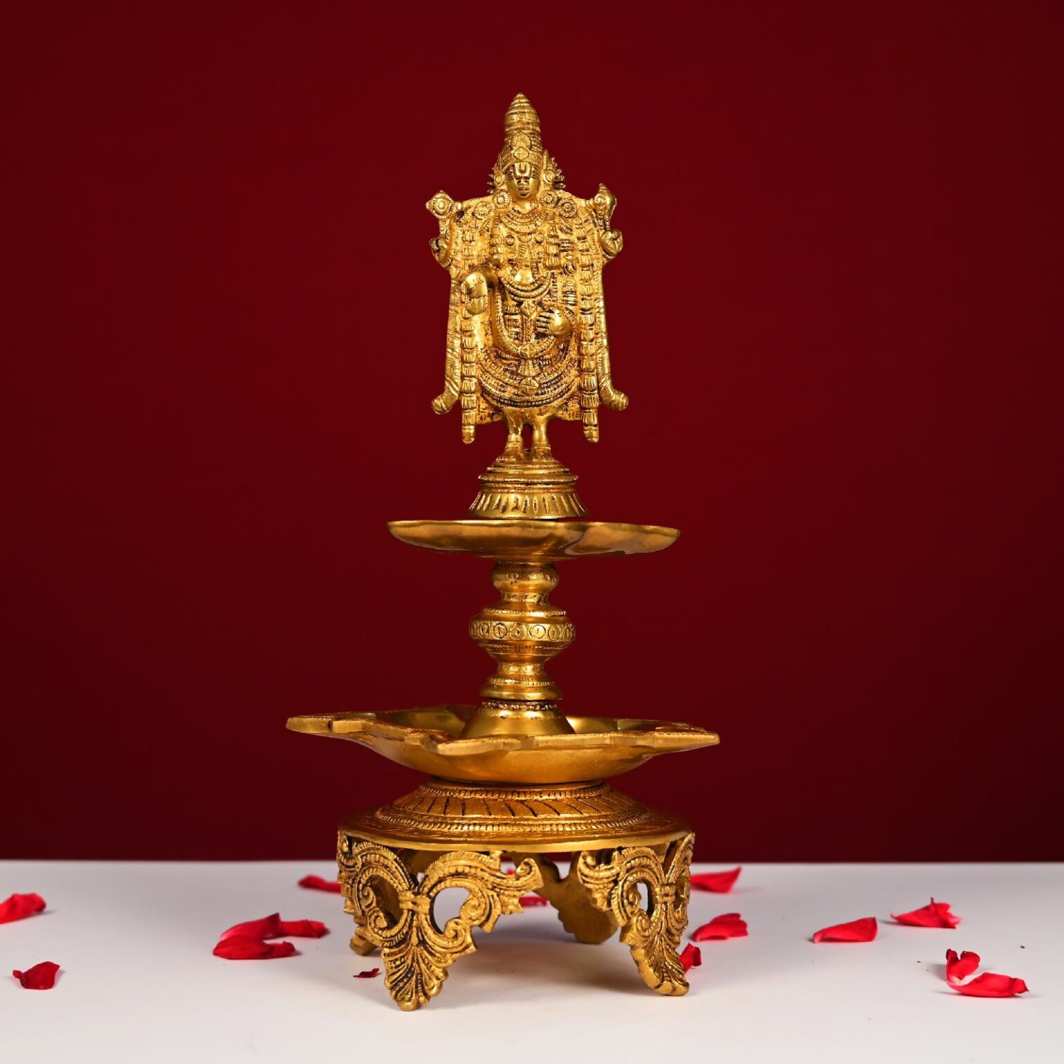 buy this Brass tirupati balaji with sankha chakra and namah - devsabha