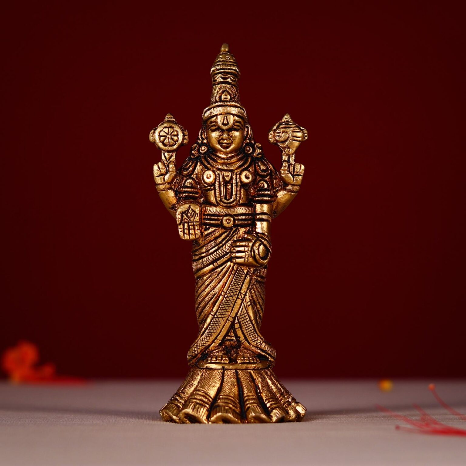 buy this Brass tirupati balaji with sankha chakra and namah - devsabha