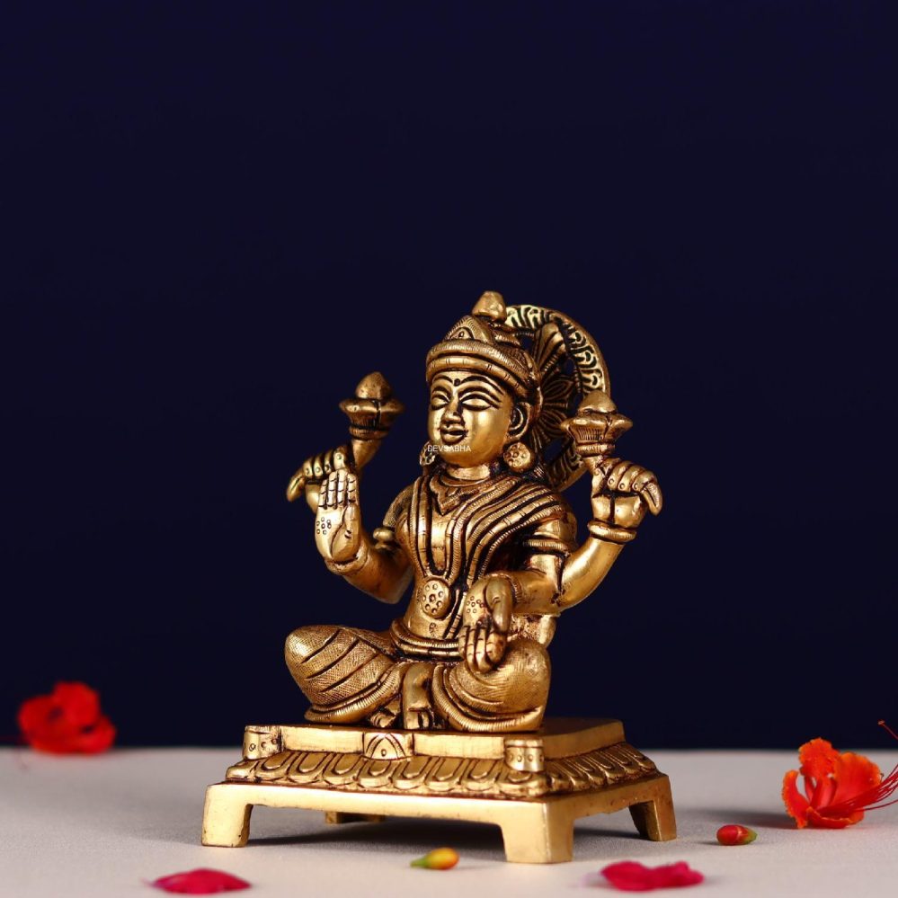 buy this brass goddess laxmi mata murti height 6 inch - devsabha